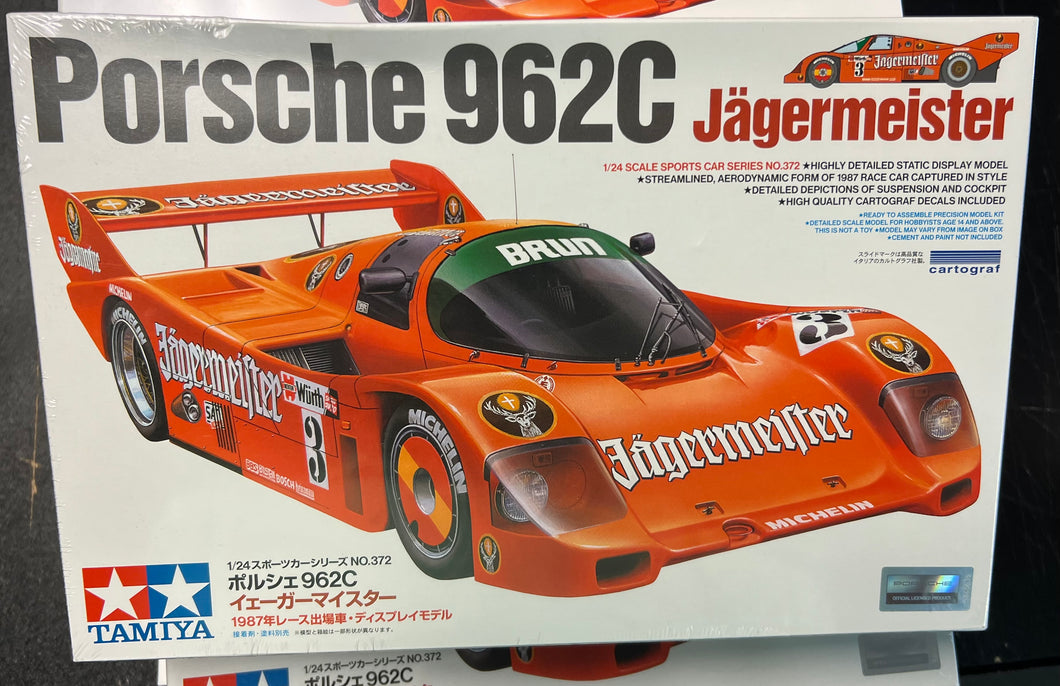 Tamiya #24372 1/24 scale Porsche 962 Jagermeister BACK IN STOCK on Thu ...