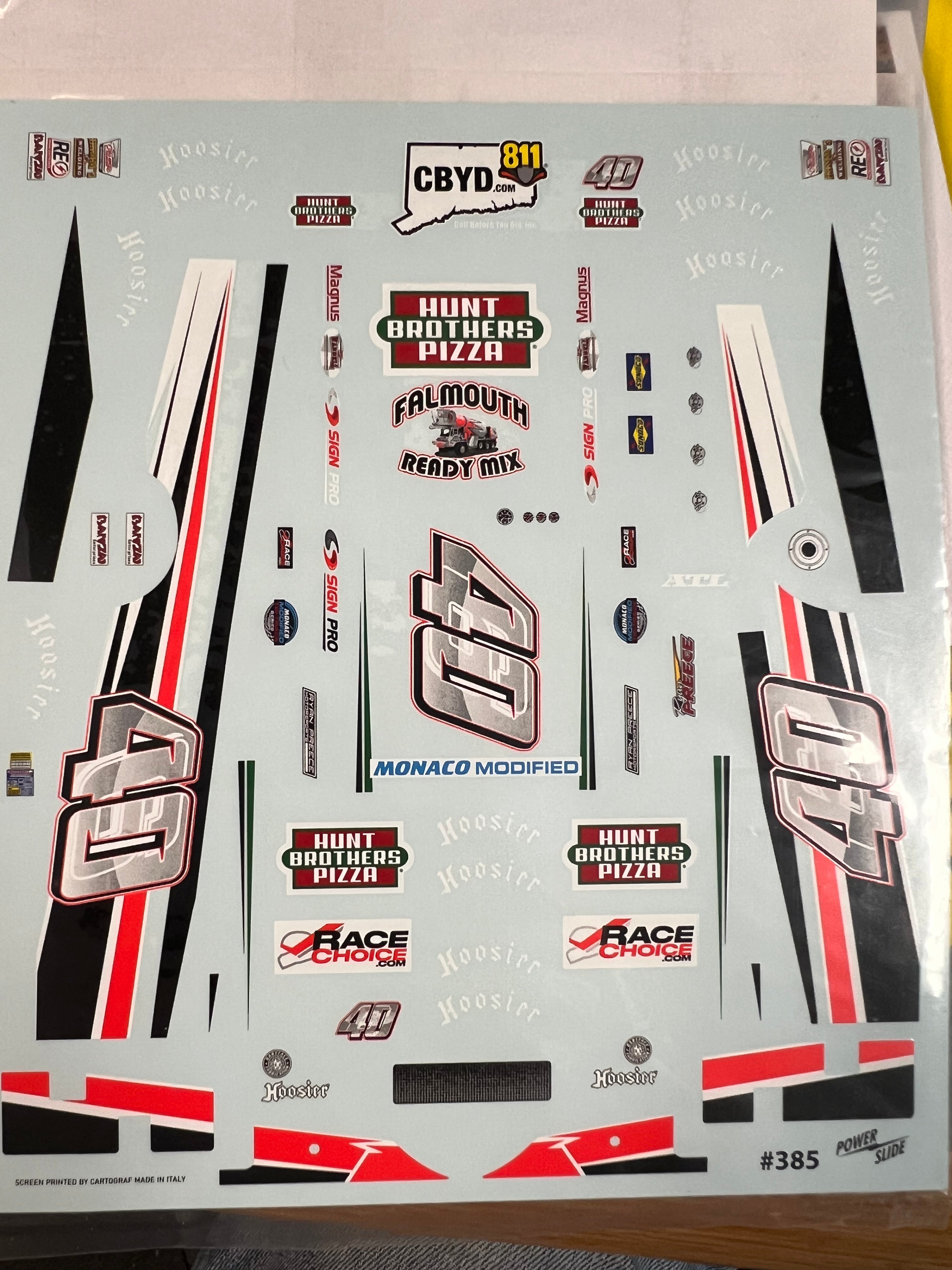 Power slide #40 R Preece Modified decals – WesModelCarCorner