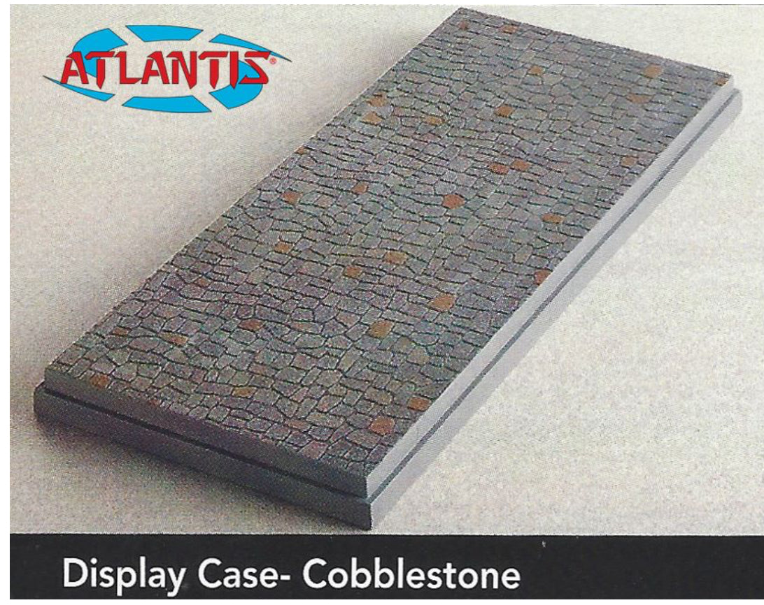 Atlantis display case #1014 black cobblestone bottom show case ...