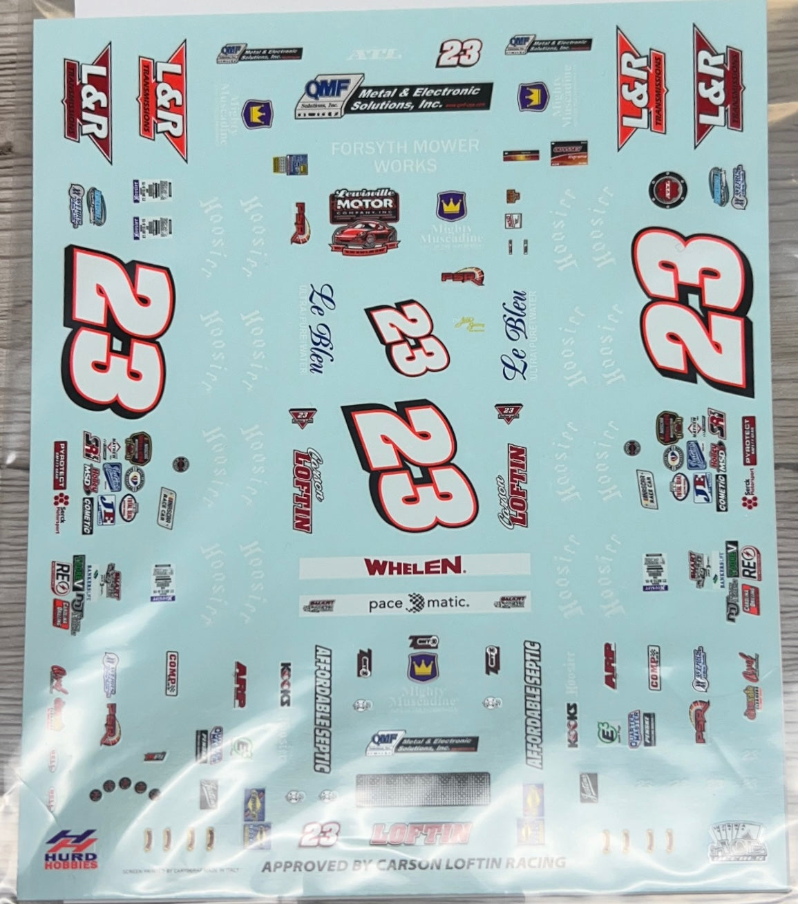 ACE Loftin Modified Race decals – WesModelCarCorner
