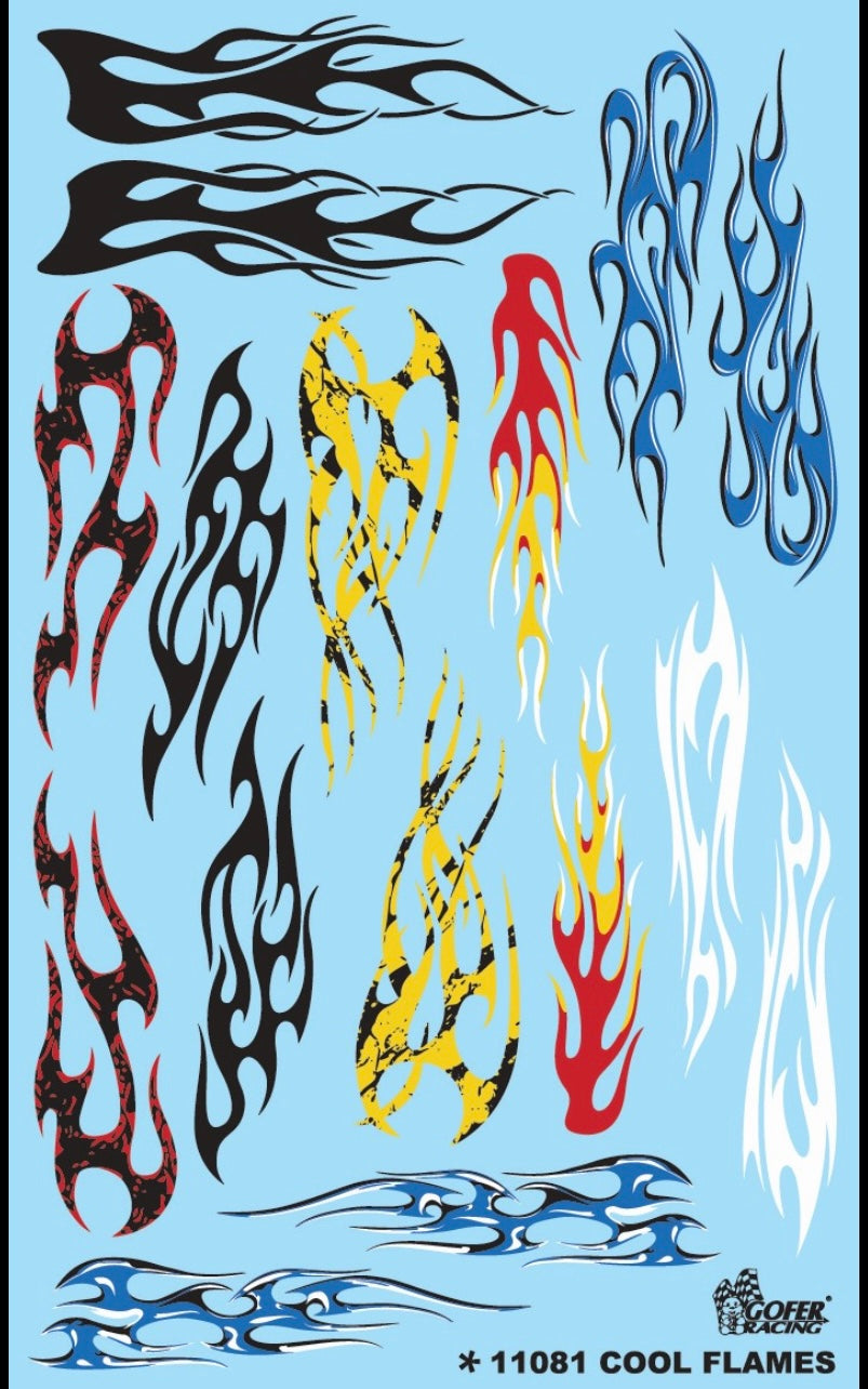 Gofer Decals #11081 Cool Flames – WesModelCarCorner
