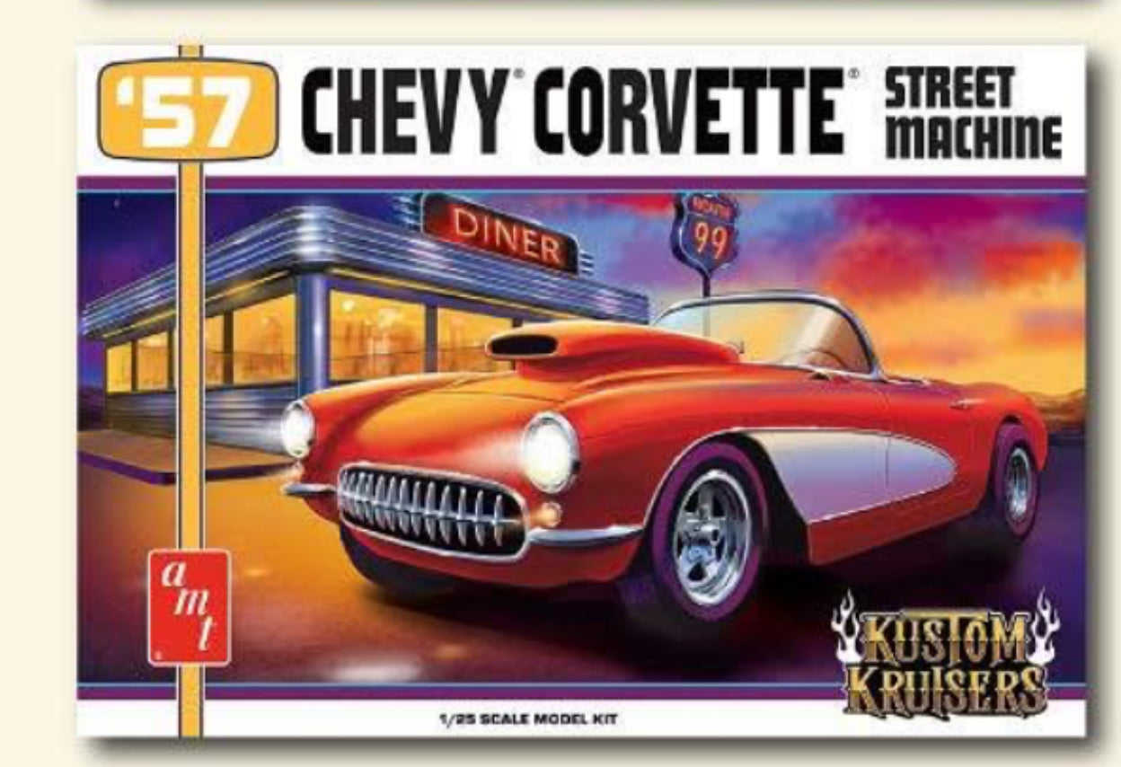 AMT #1498 57 Chevy Corvette Street Machine – WesModelCarCorner