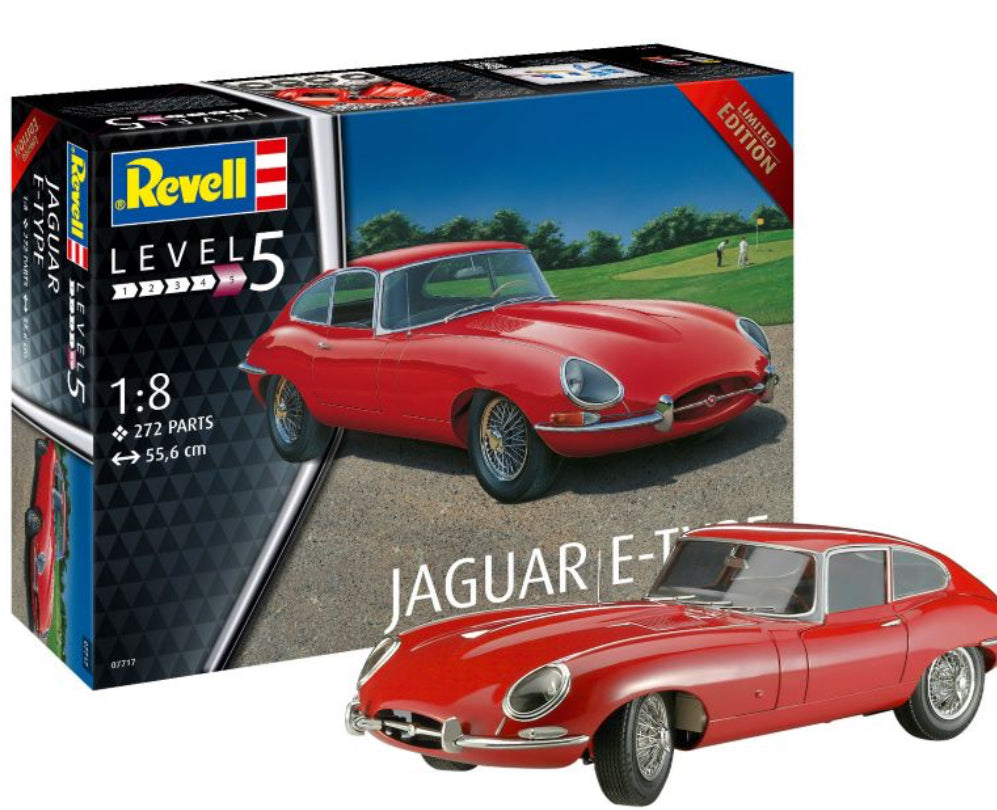 Revell #7717 1/8 scale Jaguar E-Type Sports Car Kit Limited Edition ...