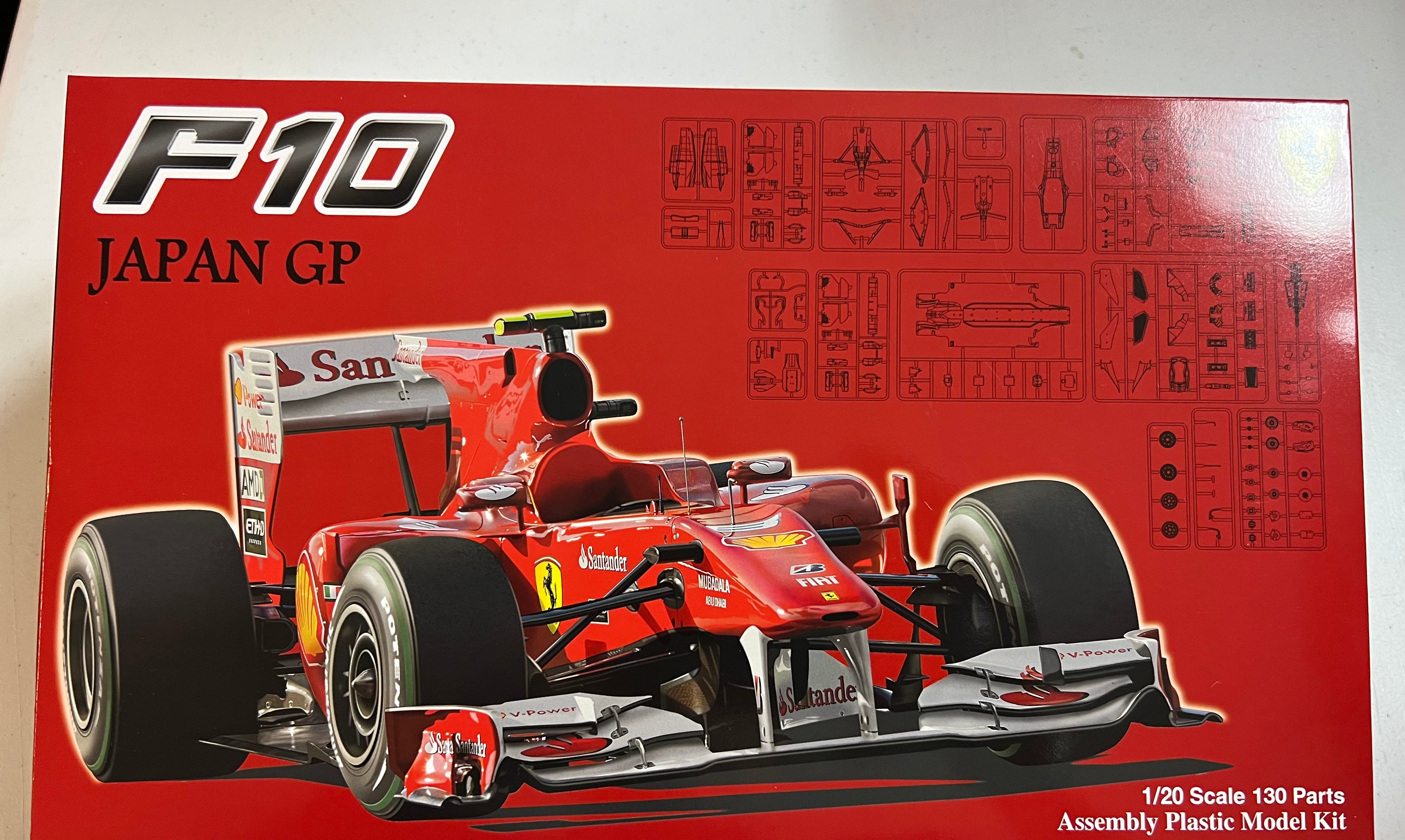 Collector Car Replica Ferrari F10 Japan GP 1/20 Scale Model Car Kit By ...