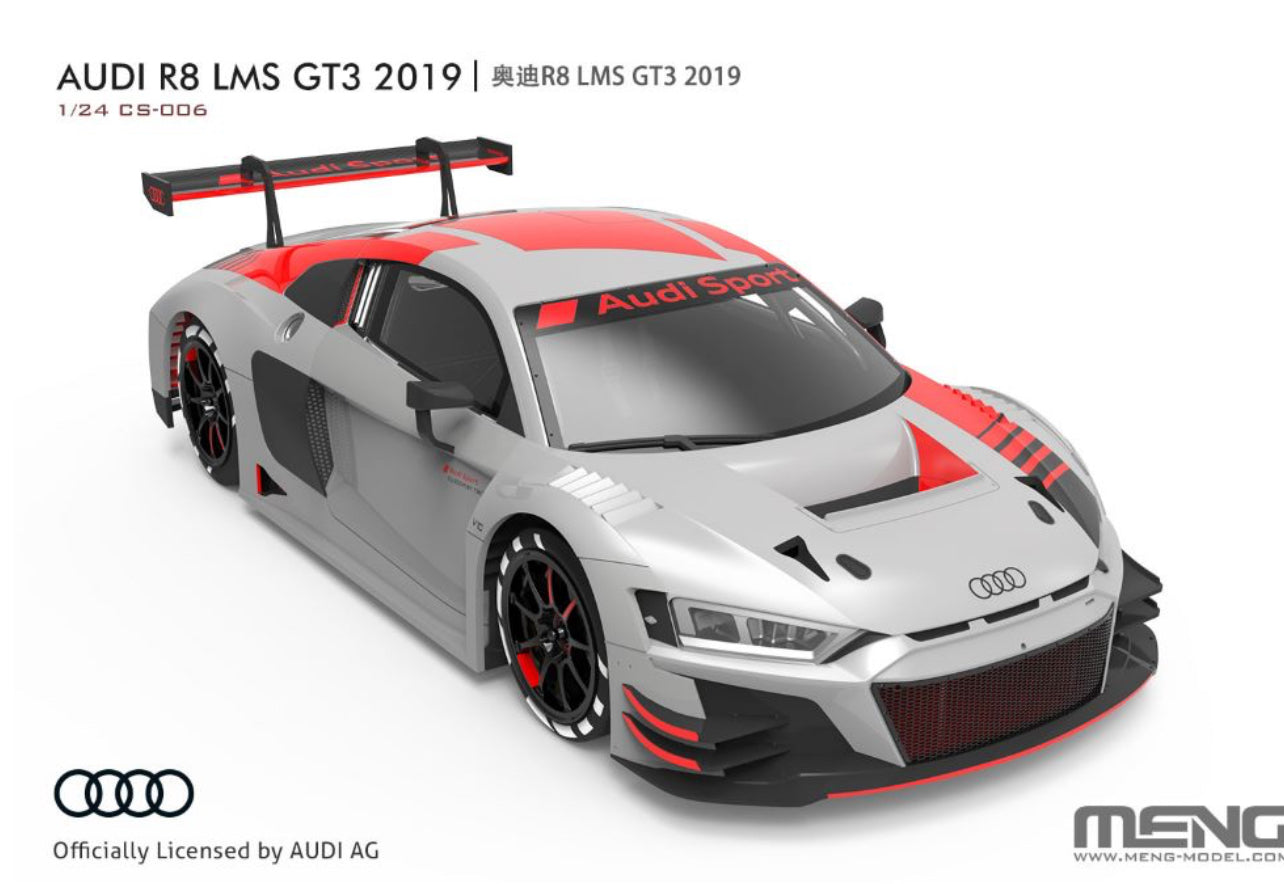 MENG # CS6 1/24 scale 2019 Audi R8 LMS GT3 sports car – WesModelCarCorner