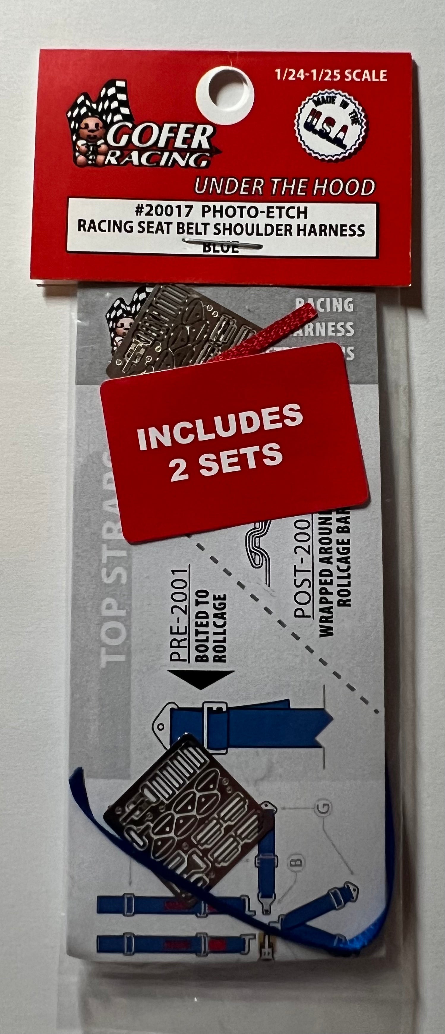 Gofer -20017 Blue Racing. Seat Belts- Harness – WesModelCarCorner