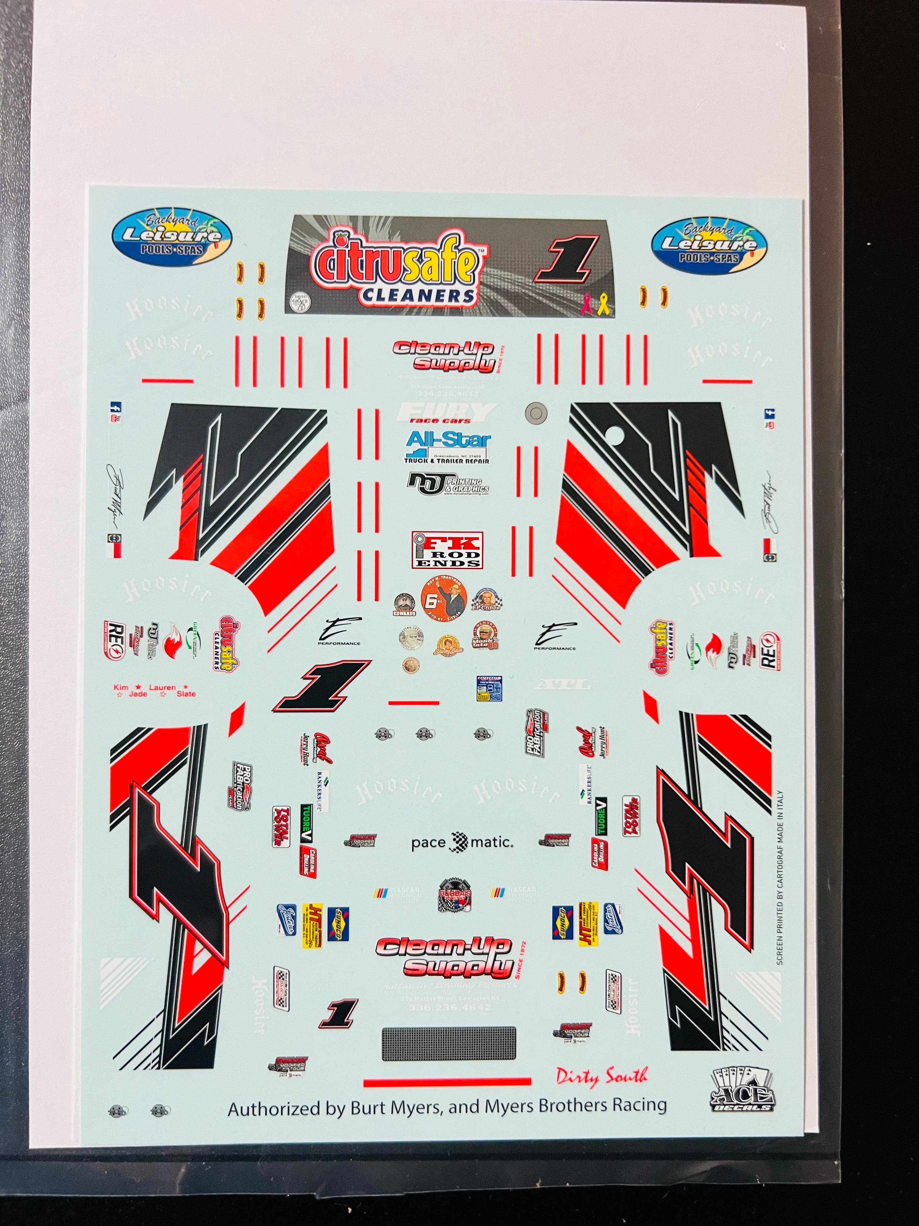Ace Decals Burt Myers 2022 Early Season – WesModelCarCorner